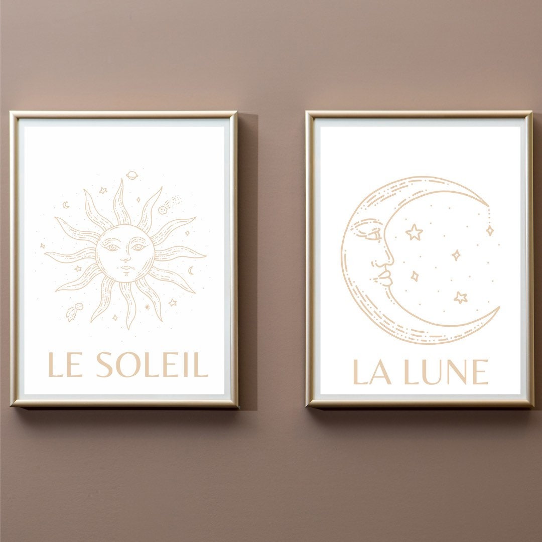 Sun and Moon Boho Boho Prints Boho Wall Art Boho Prints - Etsy
