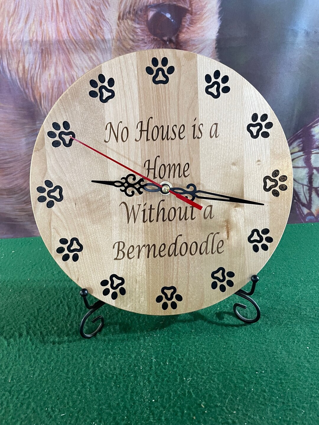 Dog Clock, Doodle Clock, All Breed Clock, Rescue Pup, Pet Owners Gift ...