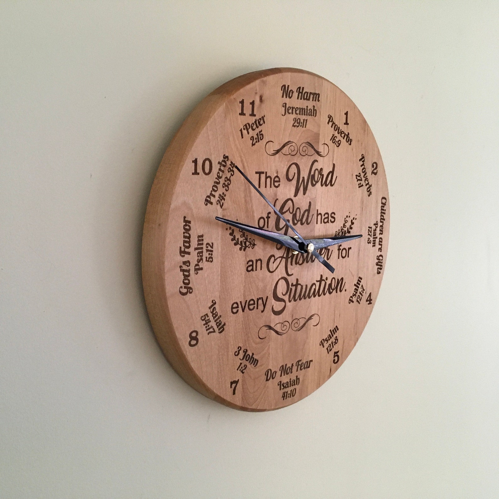 Christian Clock Bible Verse Clock Word of God Wedding Gift - Etsy