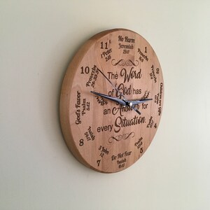 Christian Clock, Bible Verse Clock, Word of God, Wedding Gift ...