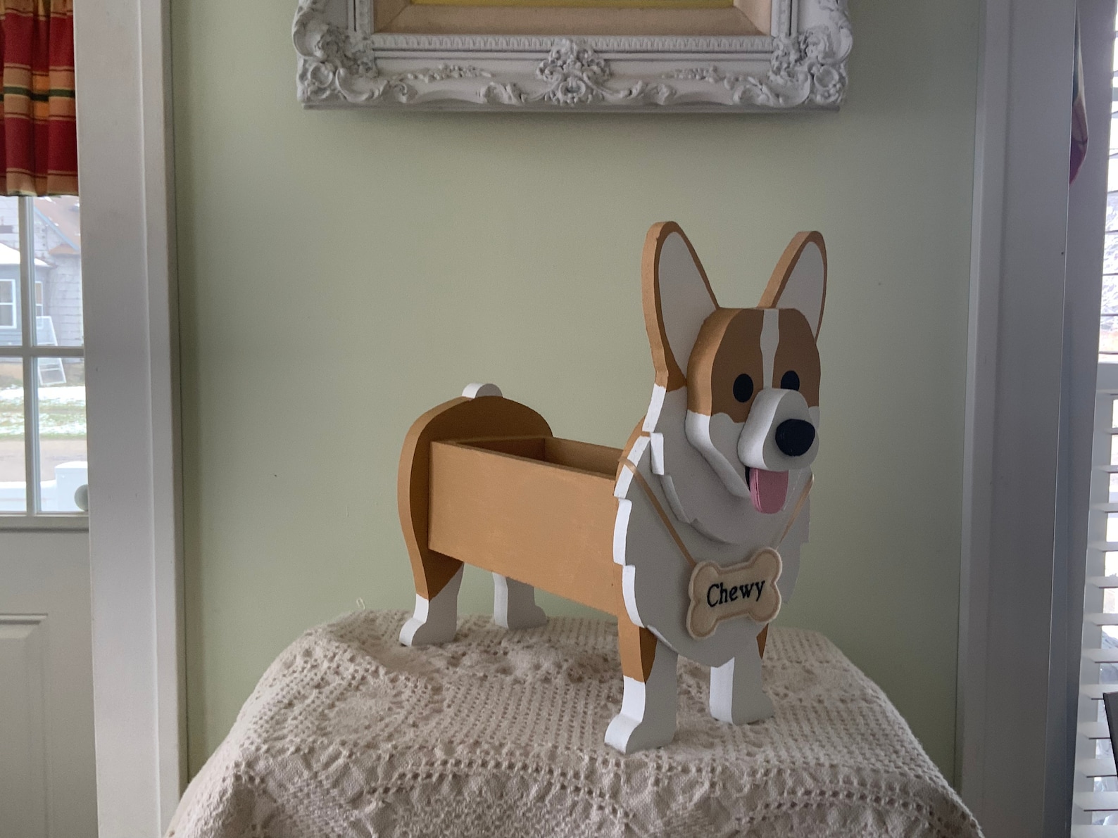 Corgi Dog Planter Wooden Planter/ Toy Box NOT IMPORTED Hand - Etsy