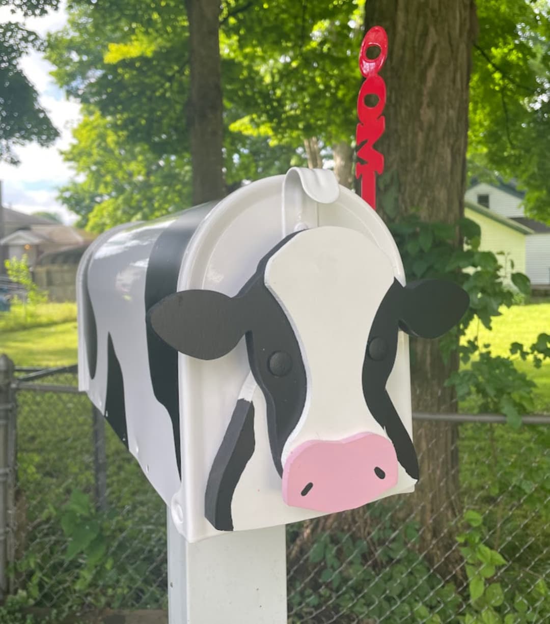 Cow Mailbox Custom, Sweet Cow Mailbox, Custom Farm Mailbox, Dairy ...