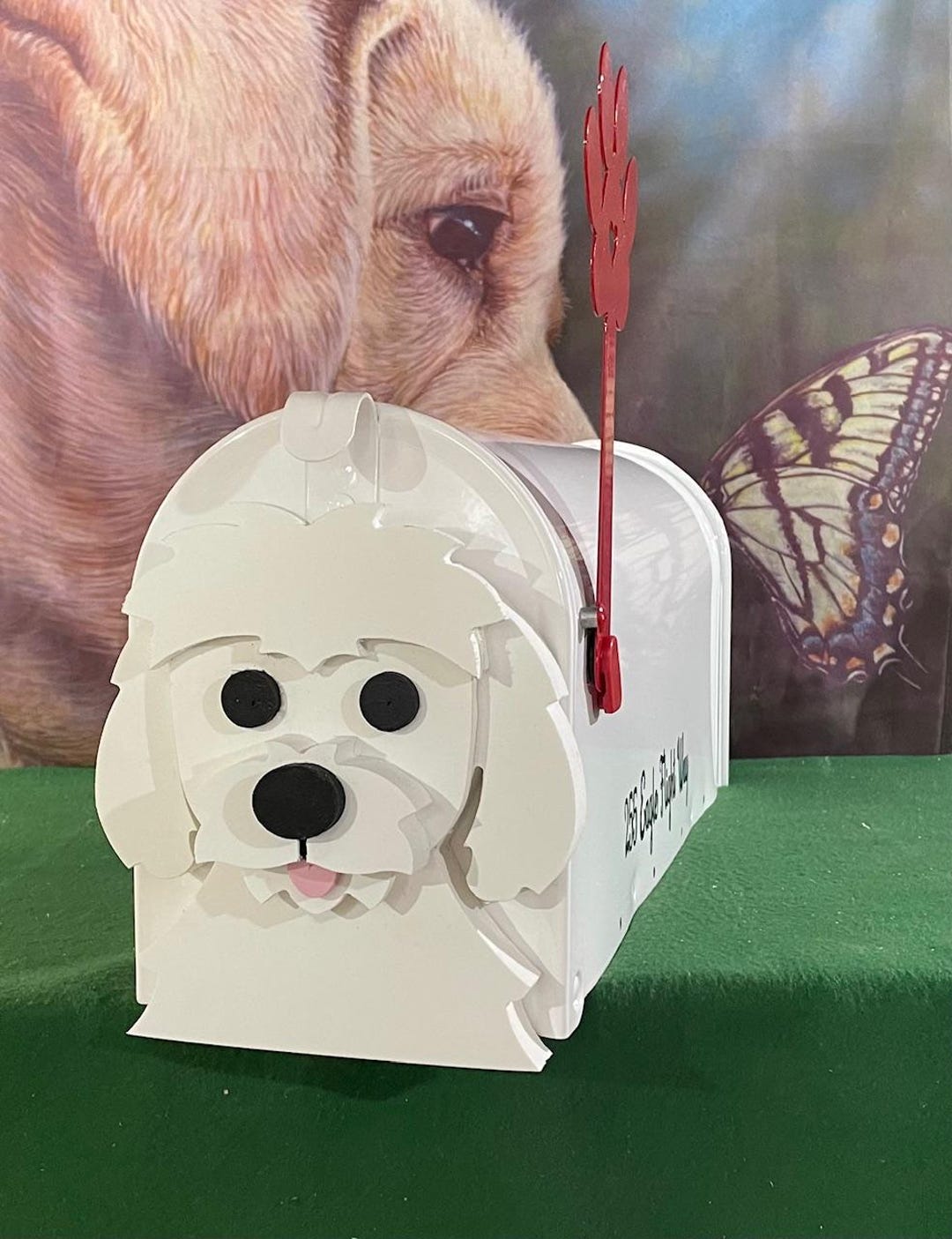 Maltese Dog Mailbox, Custom Dog Mailbox, Pet Mailbox - Etsy