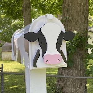 Cow Mailbox Custom, Sweet Cow Mailbox, Custom Farm Mailbox, Dairy ...