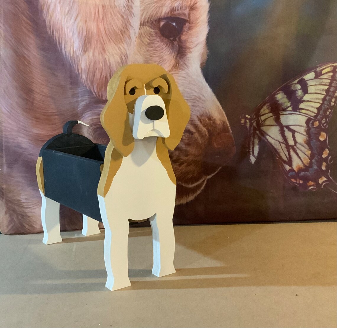 Beagle Dog Planter, Wooden Dog Planter NOT IMPORTED Hand Made in ...