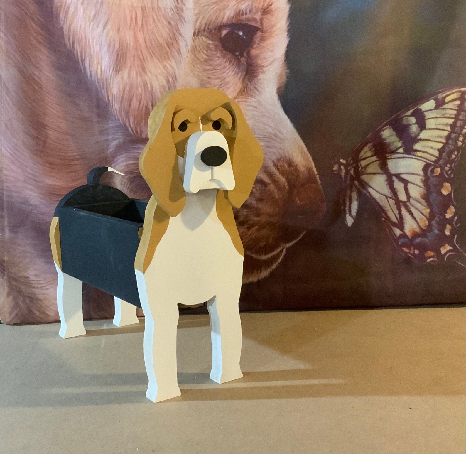 Beagle Dog Planter, Wooden Dog Planter NOT IMPORTED Hand Made in ...