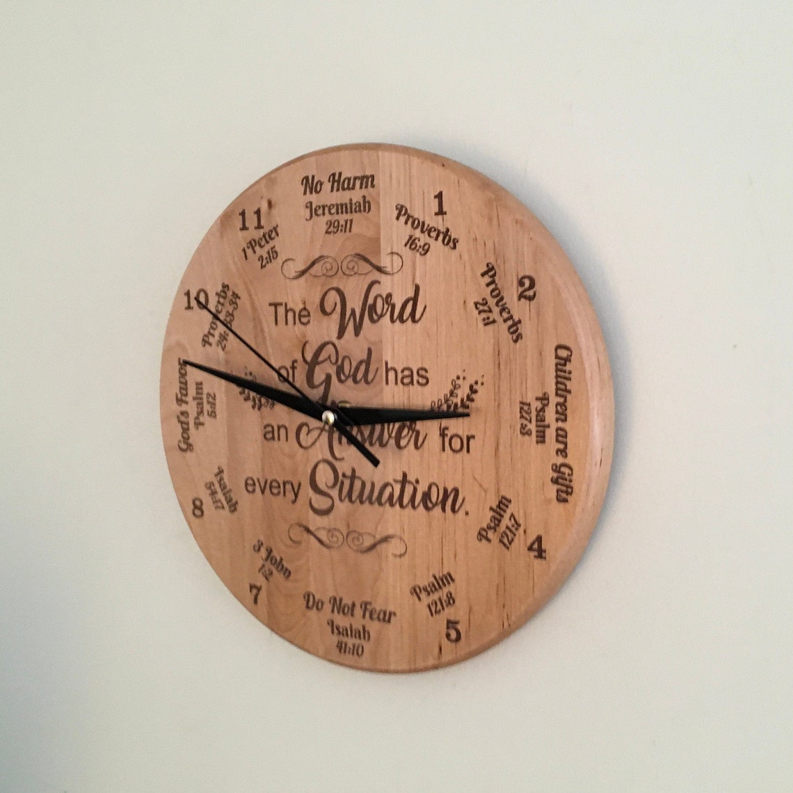 Christian Clock Bible Verse Clock Word of God Wedding Gift - Etsy