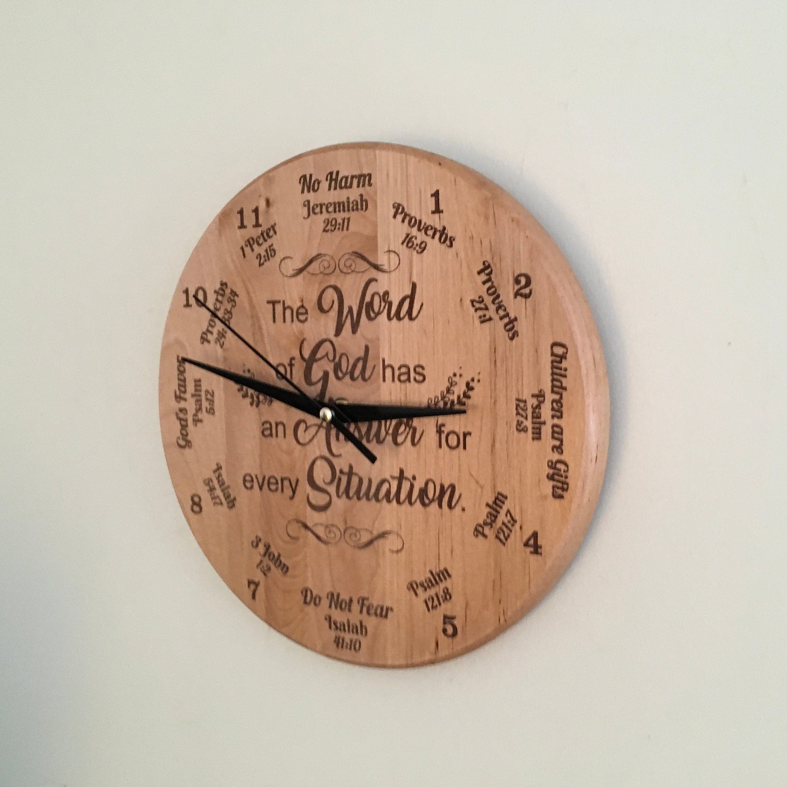 Christian Clock Bible Verse Clock Word of God Wedding Gift - Etsy