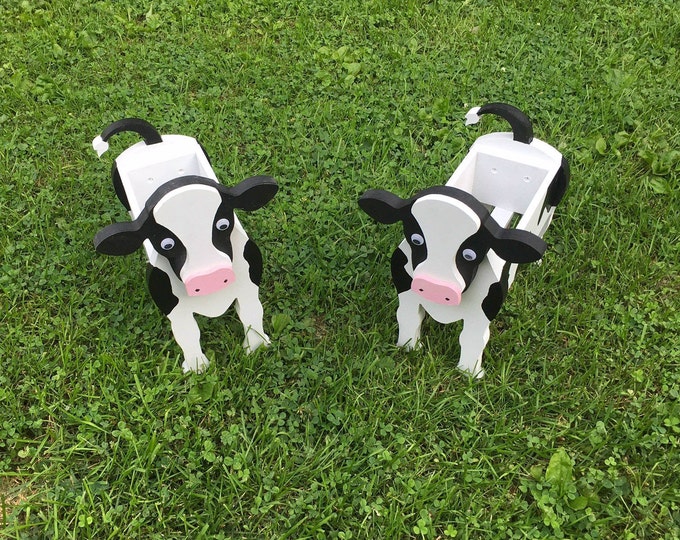 Cow Planter, Solid Cow Planter, NOT IMPORTED Hand Made in Michigan Hand ...