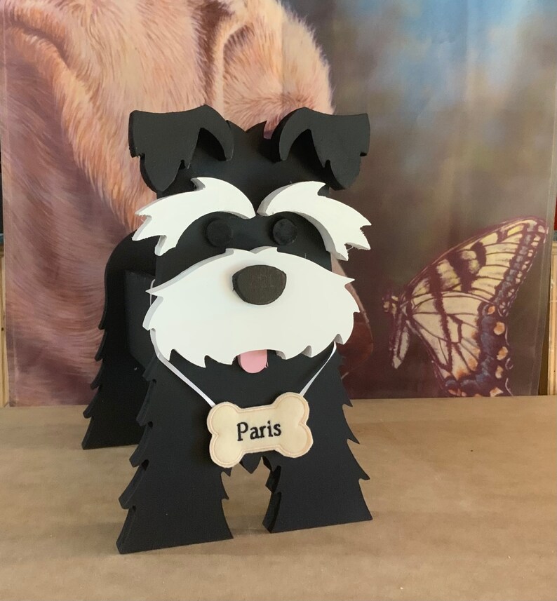Schnauzer Dog Planter Wooden Dog Planter NOT IMPORTED Hand - Etsy
