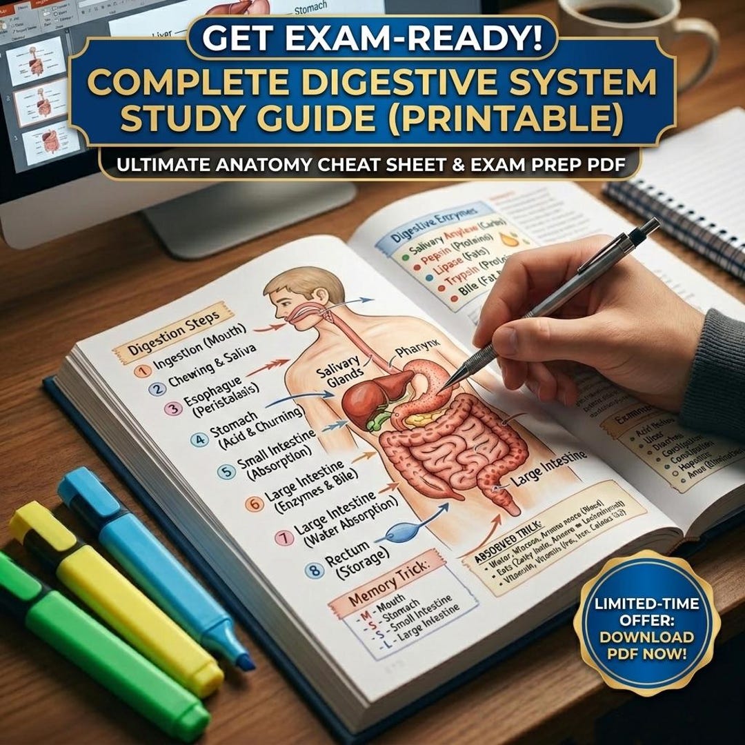 Digestive System Study Guide | Digestive System Anatomy Notes for ...