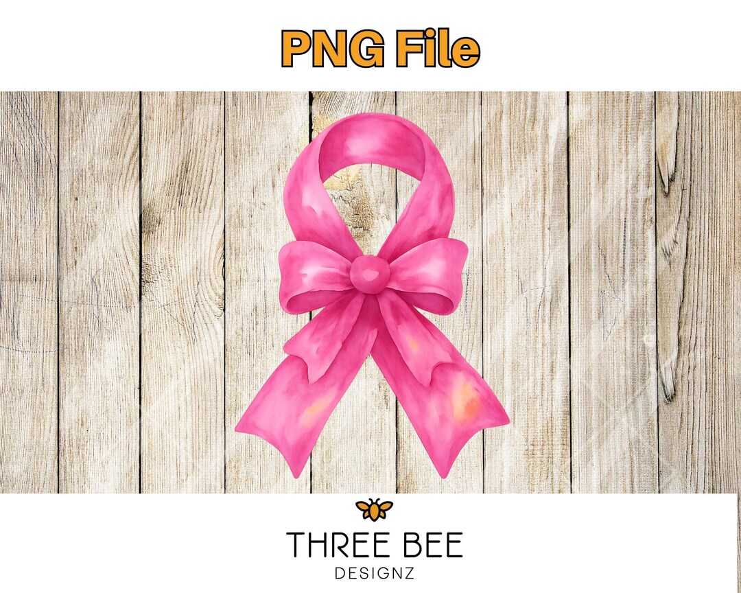 Watercolor Pink Ribbon PNG | Breast Cancer Awareness Graphic (digital ...