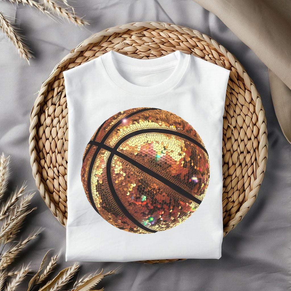 Sequin Basketball | PNG - Sparkling Sports Design for T-shirts and Fan ...