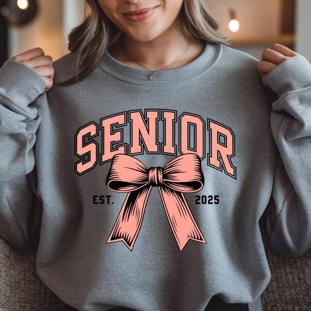 Senior Class 2025 Pink Bow PNG File Digital Download for DIY Graduation ...