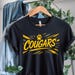 Cougars Mascot PNG | Yellow Paw Print Sublimation Design | School ...