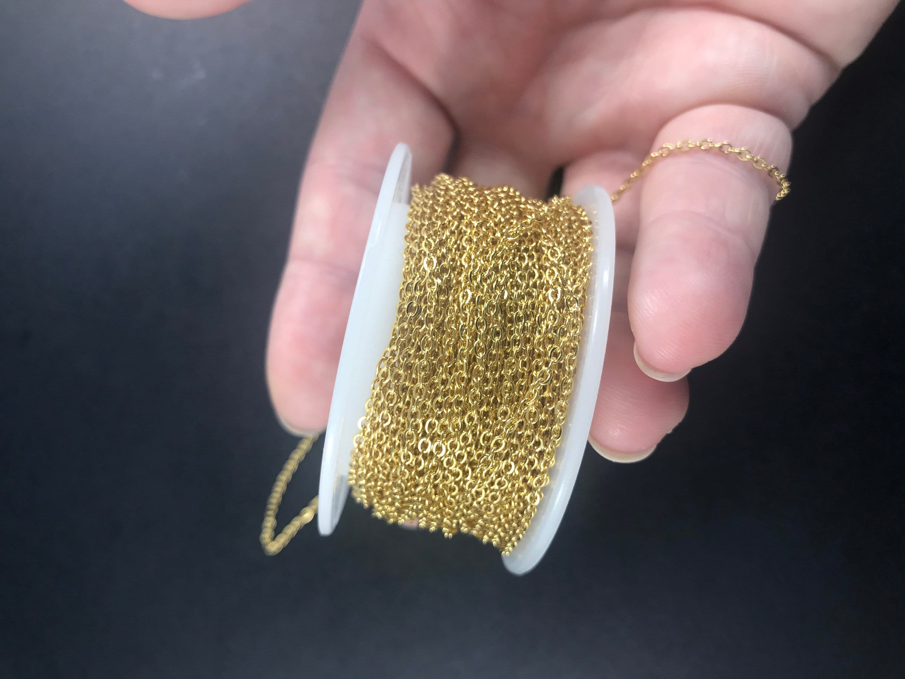 Gold Dainty Stainless Steel Chain, Small Links Chain, Gold Chain ...