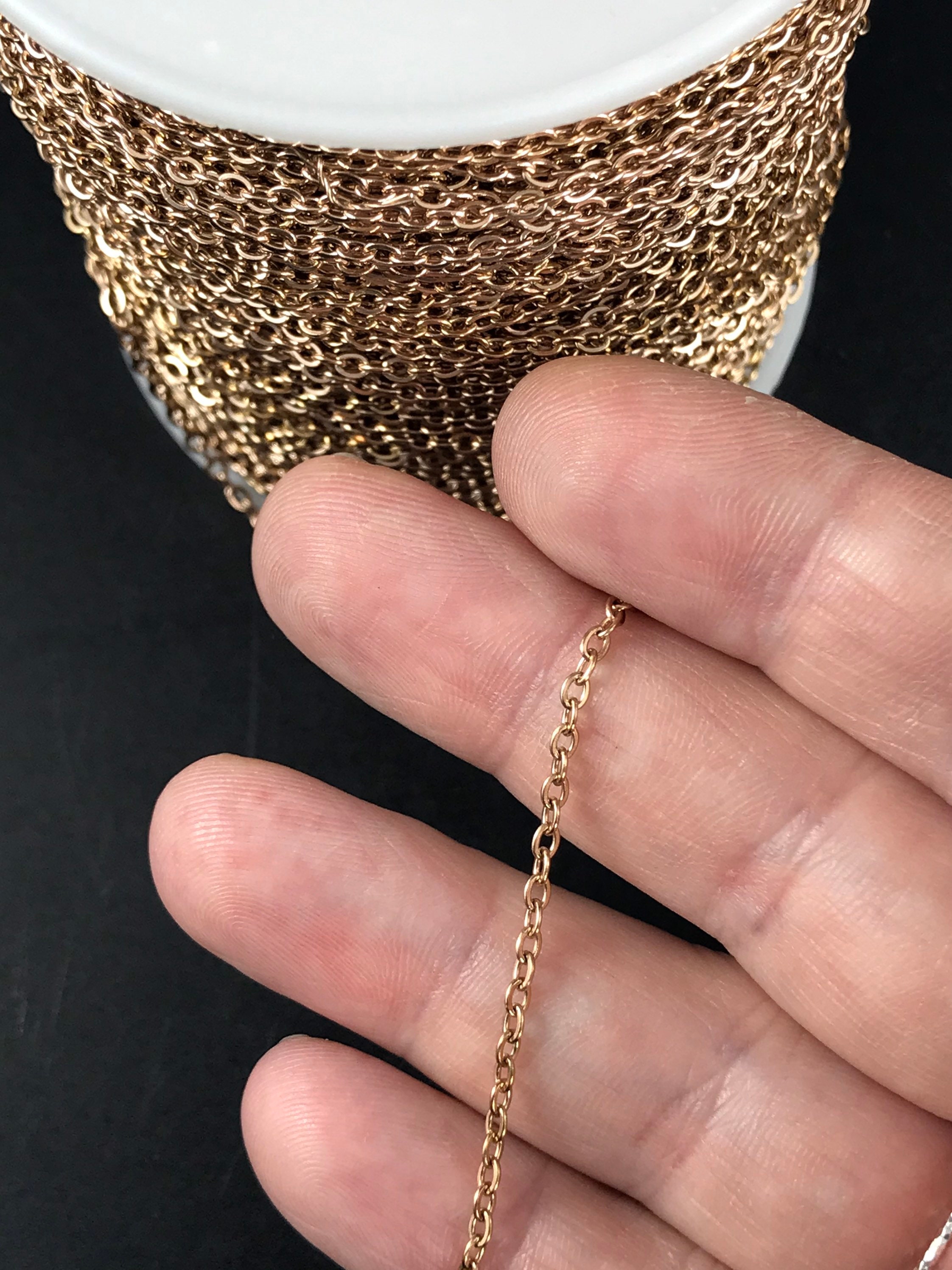 Non-tarnish Stainless Steel 2mm Chain Gold Rose Gold Silver - Etsy