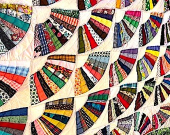 Handmade Full Size Grandmothers Fan Quilt - Etsy