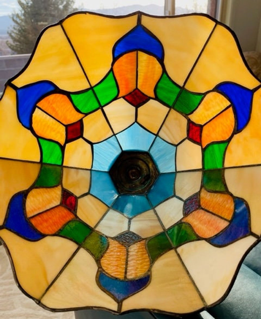 Tulip Stained Glass Lamp Shade - Etsy