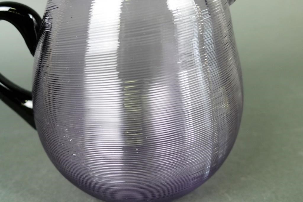 Threaded Art Glass Pitcher | Etsy