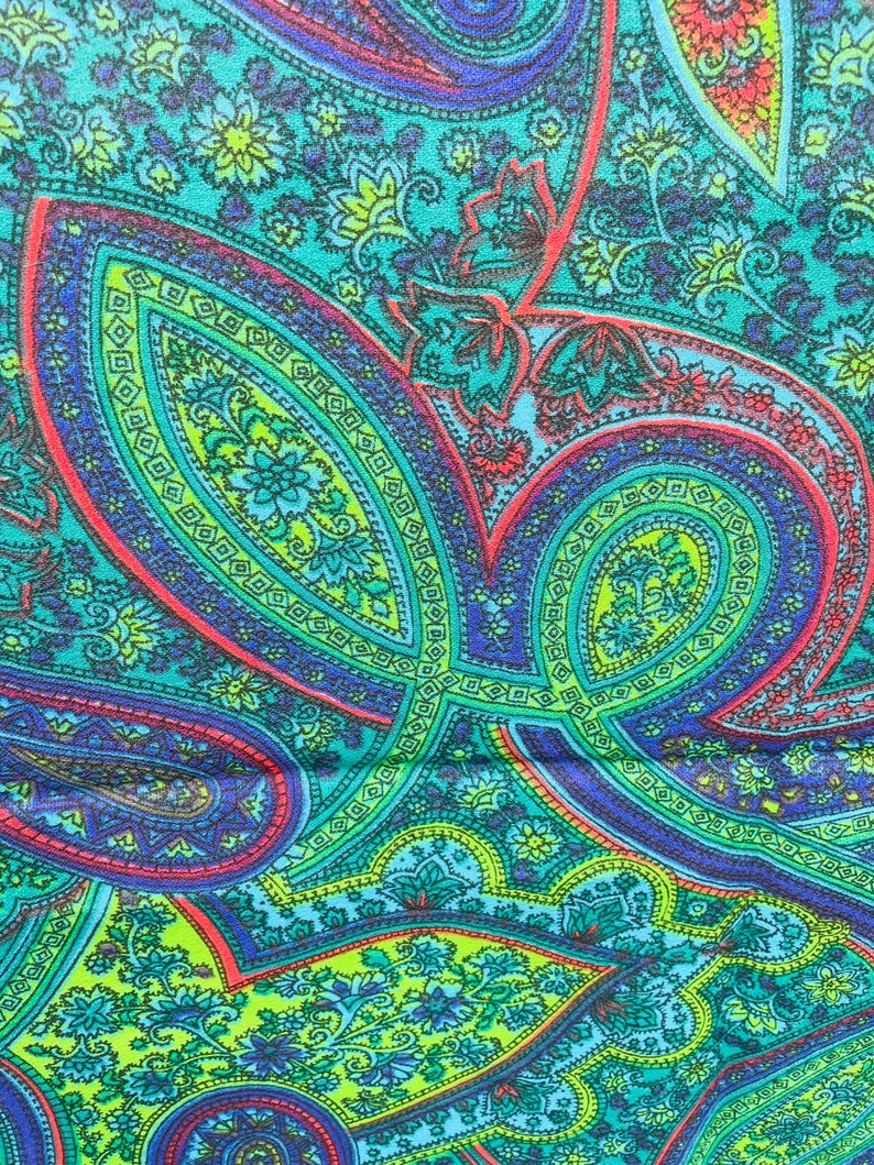 1970s Paisley Pattern Woven Fabric - Etsy