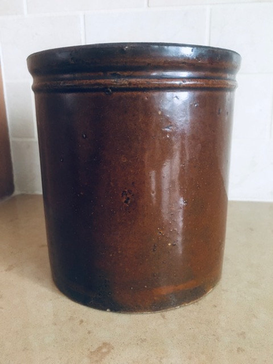 Macomb Pottery Butter Crock - Etsy