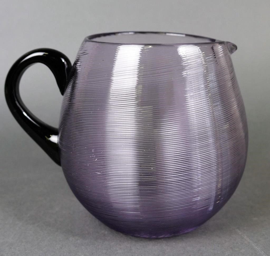 Threaded Art Glass Pitcher | Etsy
