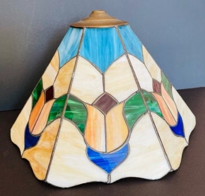 Tulip Stained Glass Lamp Shade - Etsy