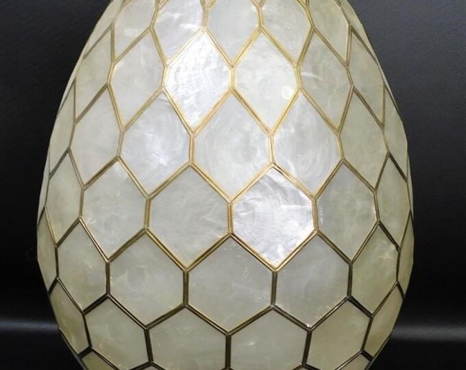 Vintage 1970s 16" Capiz Shell Lamp Shade - Etsy