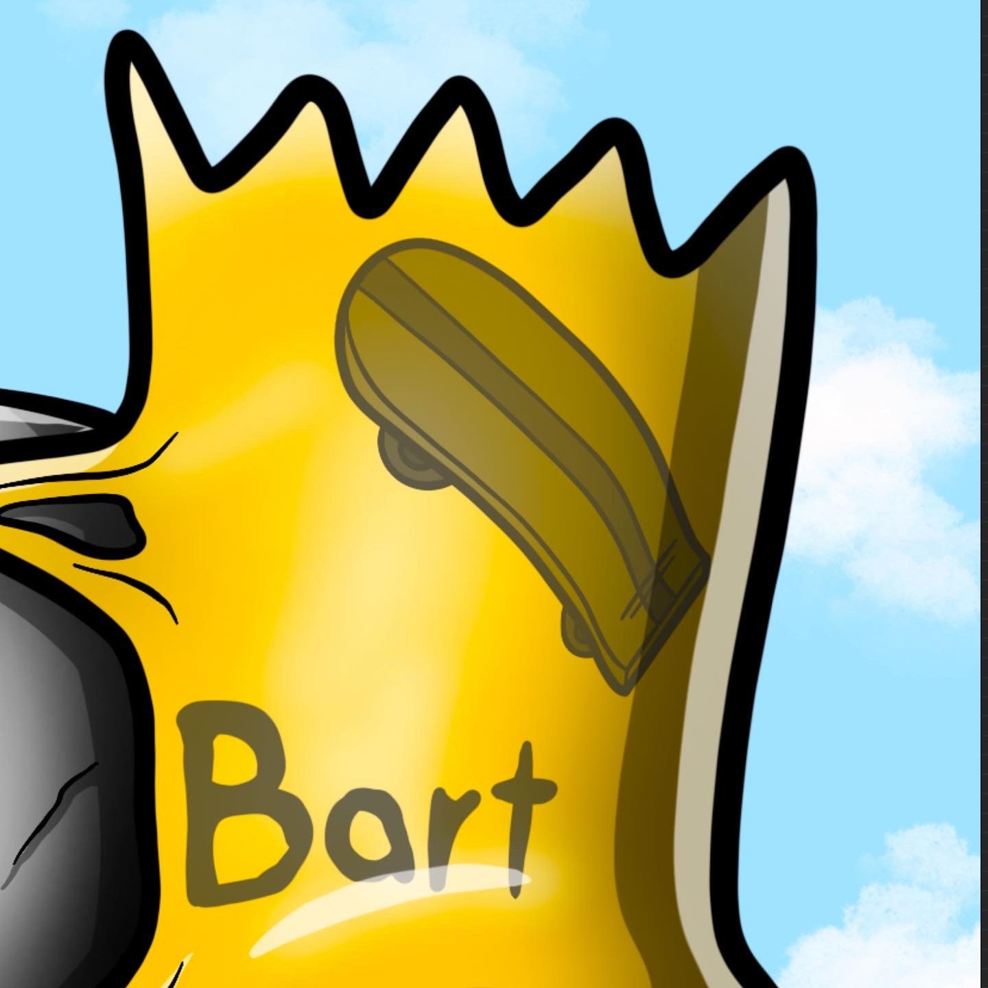 THE SIMPSONS Bart Simpson Skull Sticker With Tattoos Made From Custom ...