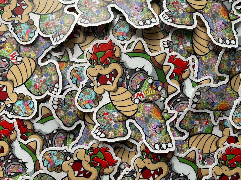 Bowser Sticker From Super Mario Brothers. Custom Artwork / High Detail ...