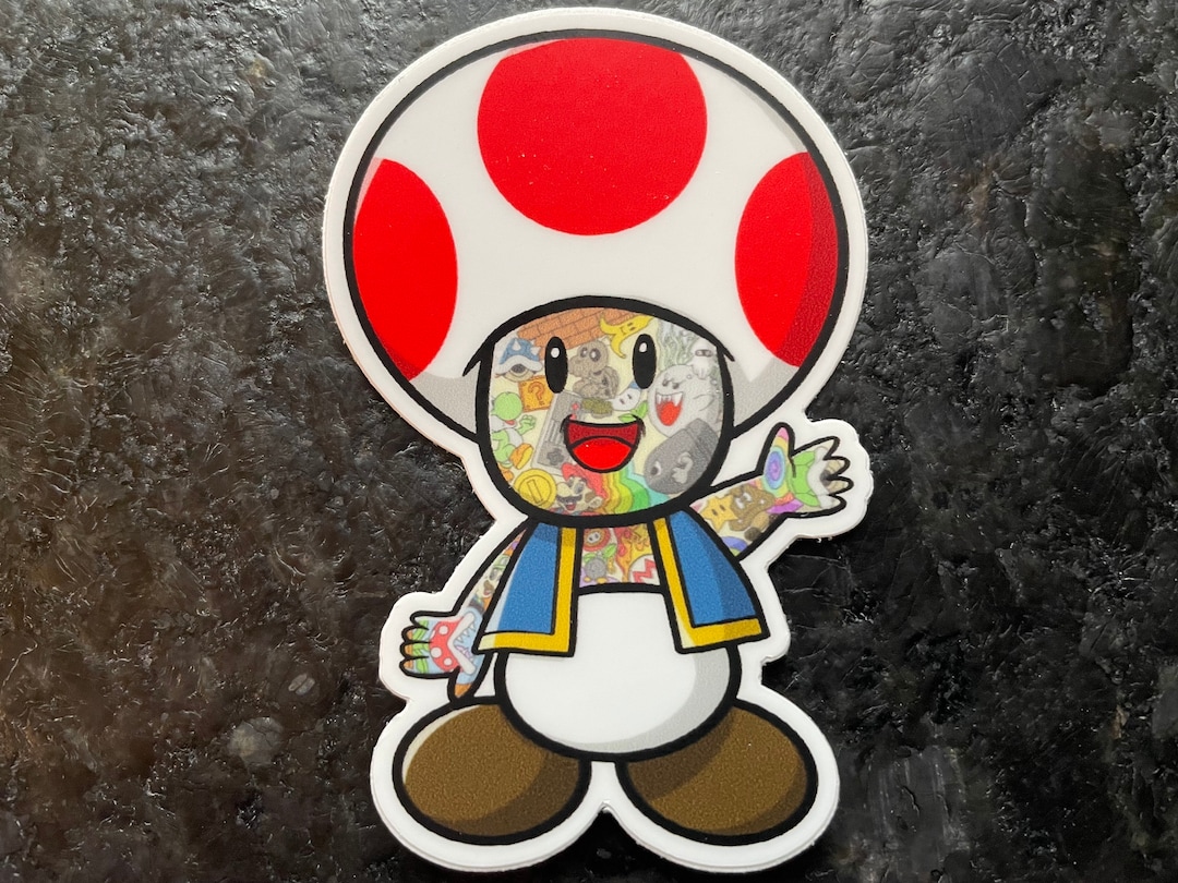 Toadstool Stickers With Tattoos From Super Mario Brothers - Etsy