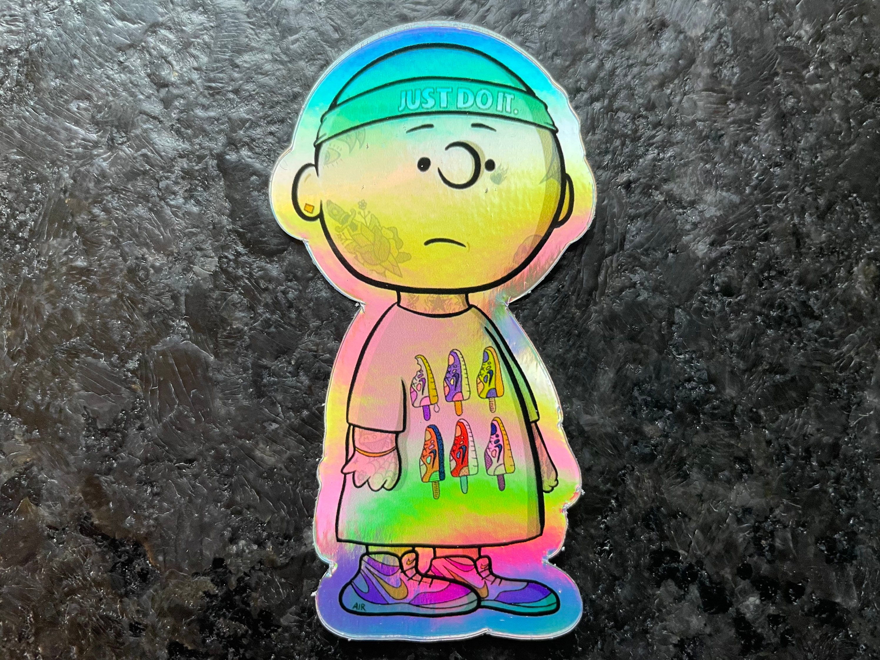 Gangster Charlie Brown With Tattoos Nike Just Do It Headband Vinyl ...