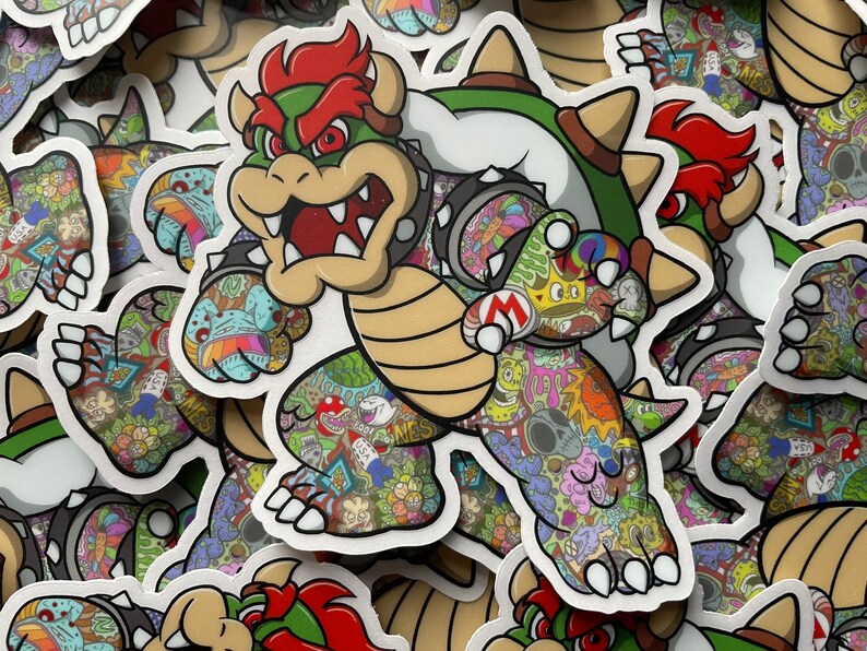 Bowser Sticker From Super Mario Brothers. Custom Artwork / High Detail ...