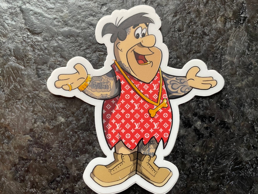Fresh Fred Flintstone Sticker With Gangster Tattoos for Yeti or Laptop ...