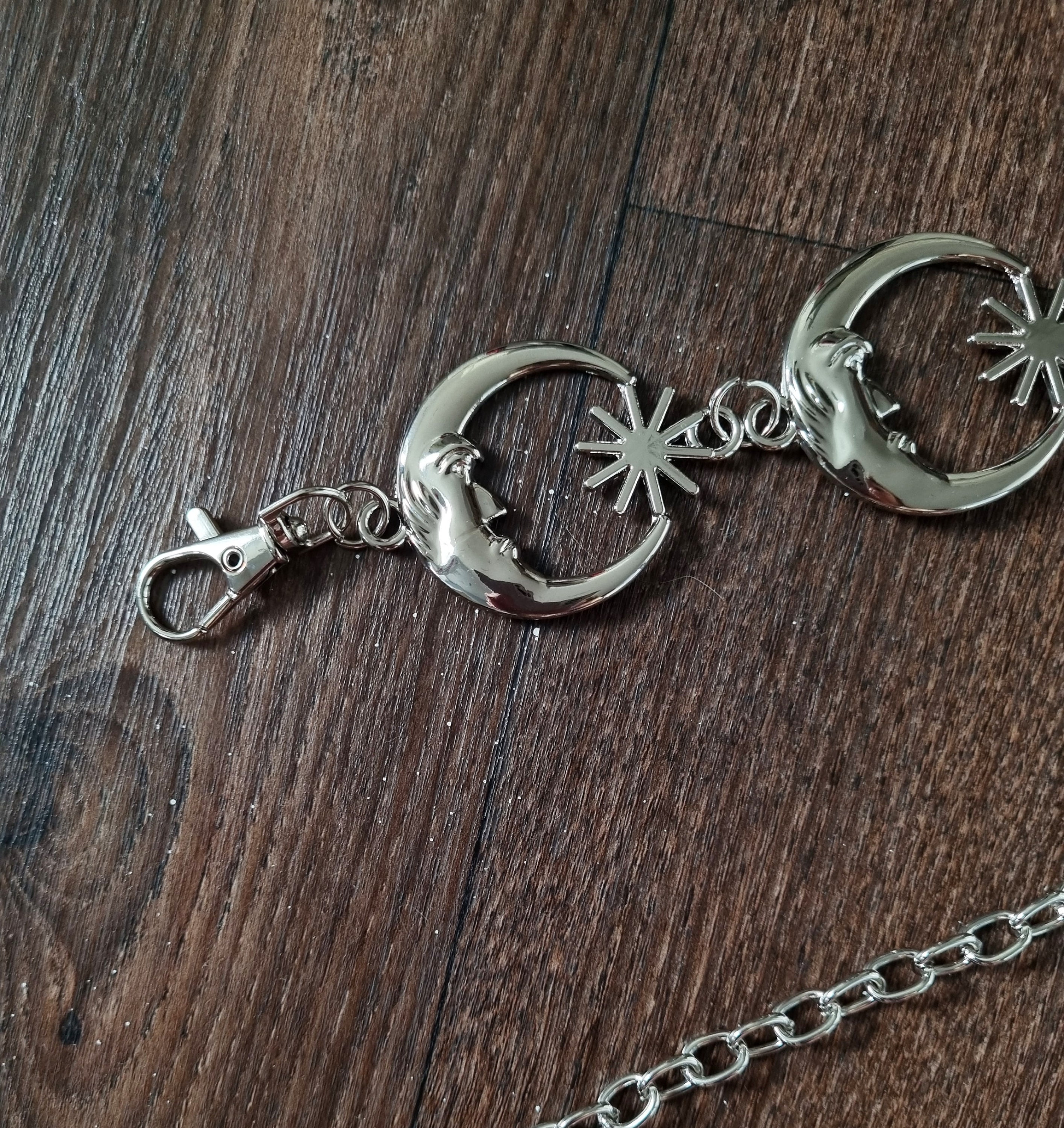 High Quality Silver Metal Moon Chain Belt Waist Belt Vintage - Etsy