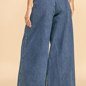 Wide-leg Denim Cargo Pants - Adjustable Drawstring Hem, Size Small - Etsy