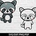 Cute Animal SVG | Raccoon SVG | Woodland Animals Clipart | Cricut Cut ...