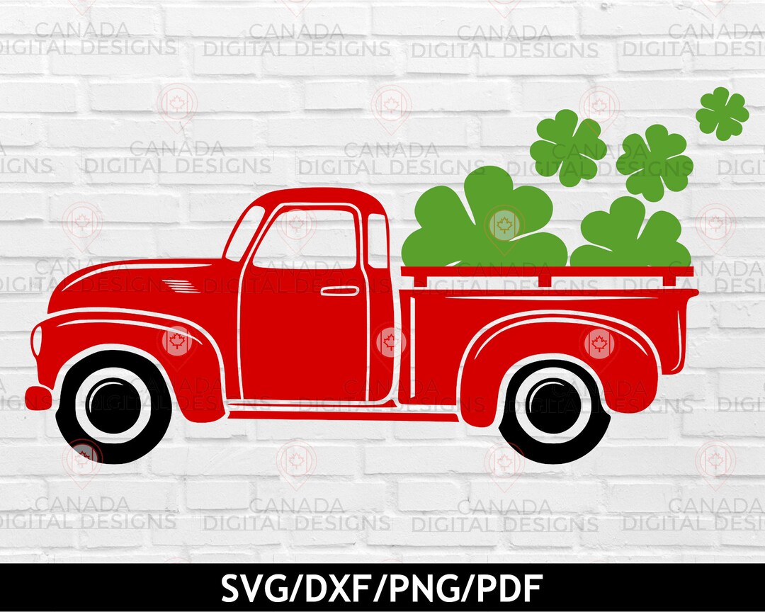 St Patricks Day Truck Svg, Shamrock Truck Svg, Happy St Patricks Day ...