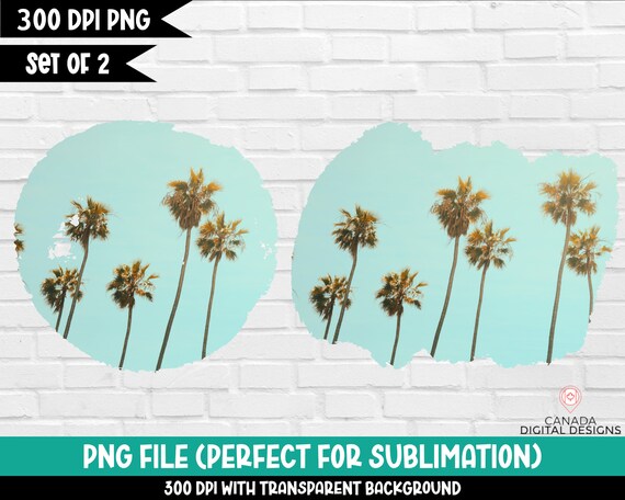 Palm Tree Sublimation Png Tropical Background Png Tshirt | Etsy