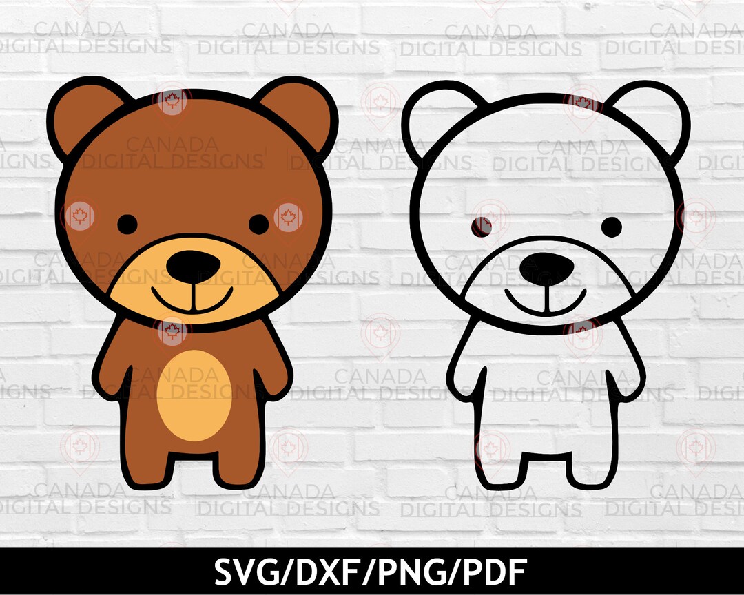 Layered Bear Svg, Woodland Animals Svg, Cute Baby Bear Png, Cartoon ...