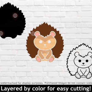 Cute Hedgehog Svg, Woodland Animal Svg, Forest Animal Svg, Layered ...