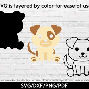 Cute Dog Svg, Farm Animal Svg, Cartoon Dog Clipart, Puppy Cut File ...