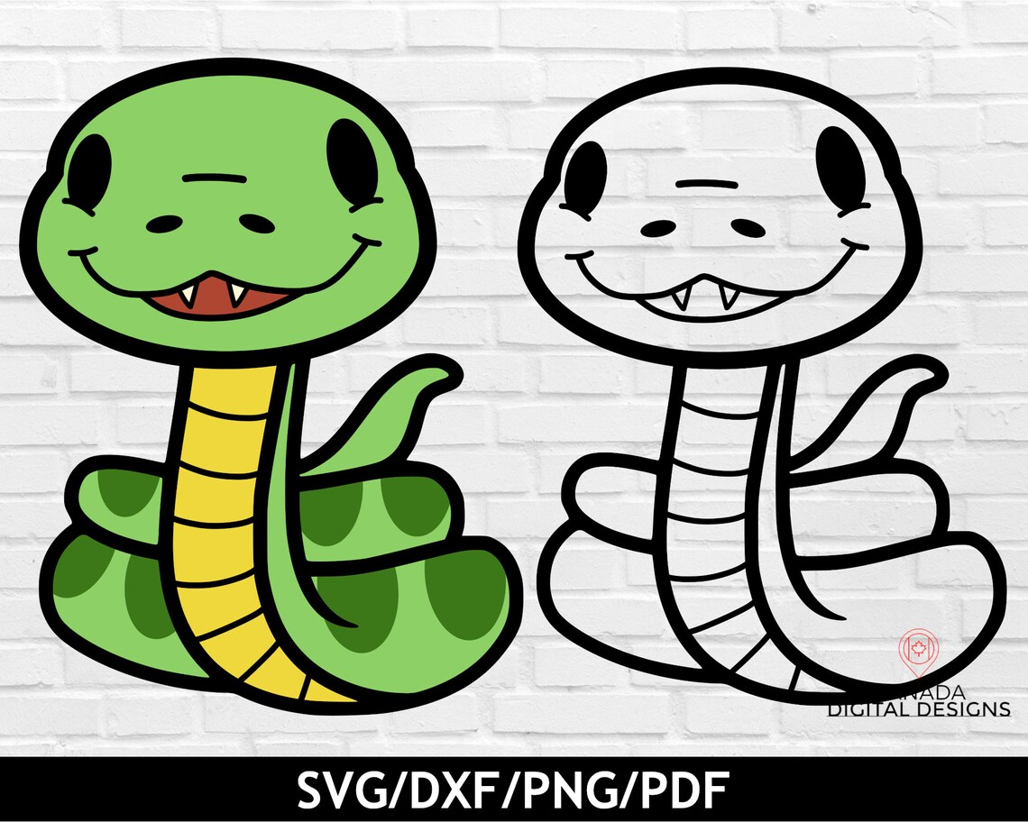 Cute Snake Svg Jungle Animals Clipart Cartoon Snake Svg - Etsy