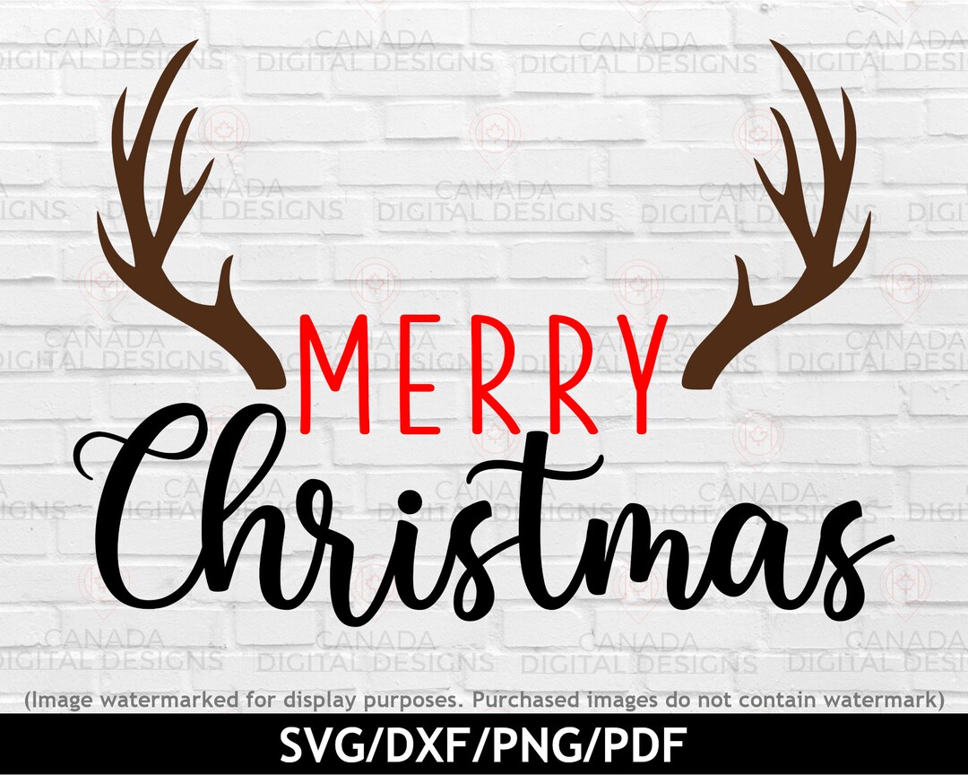 Merry Christmas Svg, Farmhouse Christmas Sign Cut File, Reindeer ...