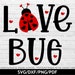 Love Bug Svg, Kids Valentine Shirt Svg, Valentine Clipart, Love Heart ...