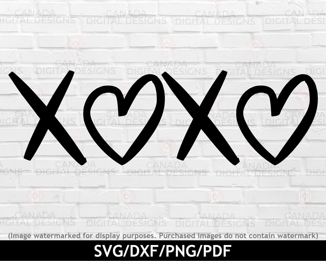 Hand Drawn Xo Svg, Cute Valentine Clipart, Hand Drawn Heart Svg, Hand ...