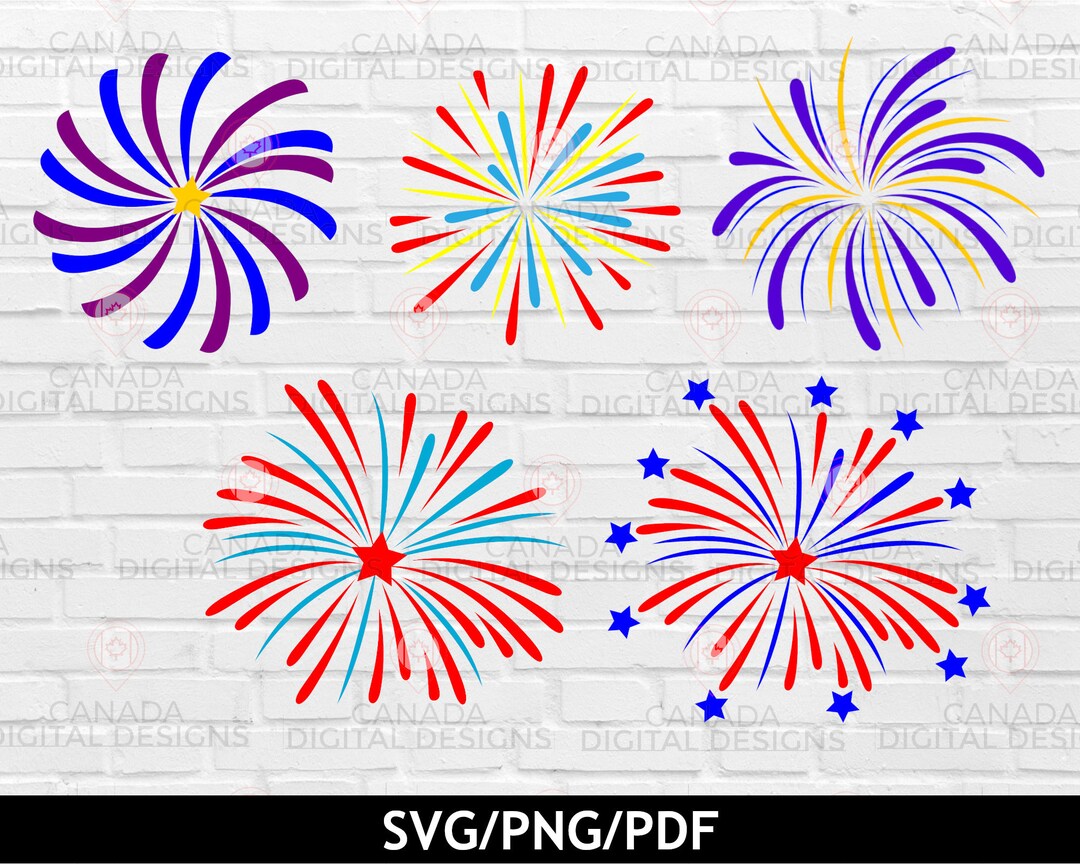Firework Svg Bundle, 4th of July Svg Bundle, Summer Clipart ...