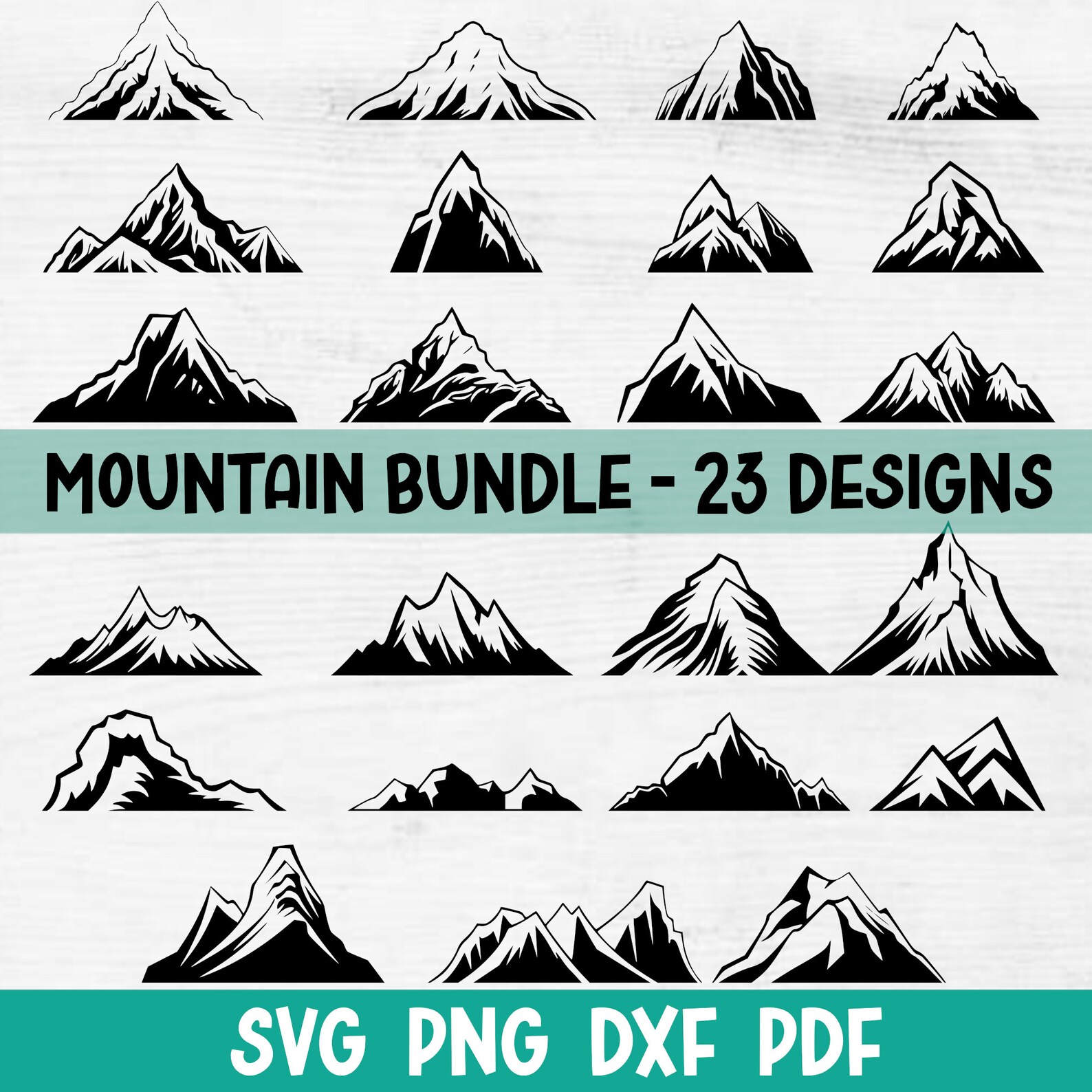 Berge-Svg-bundle, Berg-Silhouette-Svg-Bundle, Berg Png, Schnittdateien ...