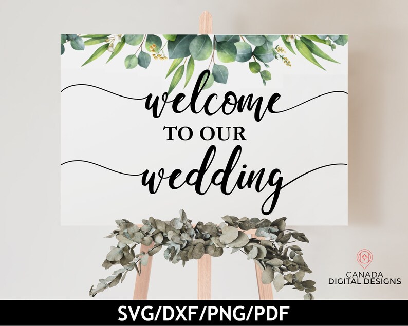 Wedding Welcome Sign Svg Acrylic Wedding Sign Cut File | Etsy
